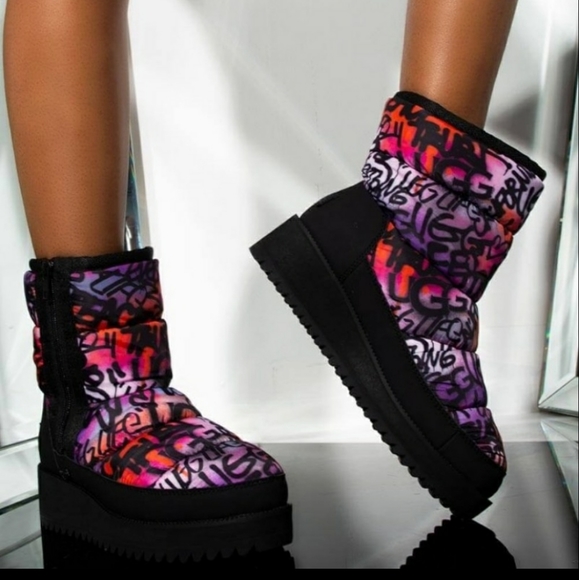 UGG | Shoes | Ugg Graffiti Waterproof Boots | Poshmark